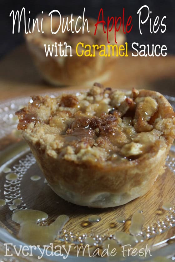 Mini Dutch Apple Pies with Caramel Sauce - Everyday Made Fresh