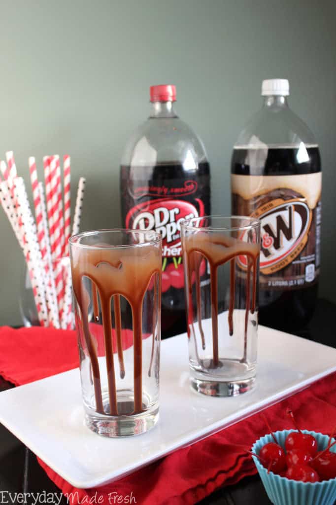 Chocolate Covered Cherry Coke Floats - Everyday Made Fresh