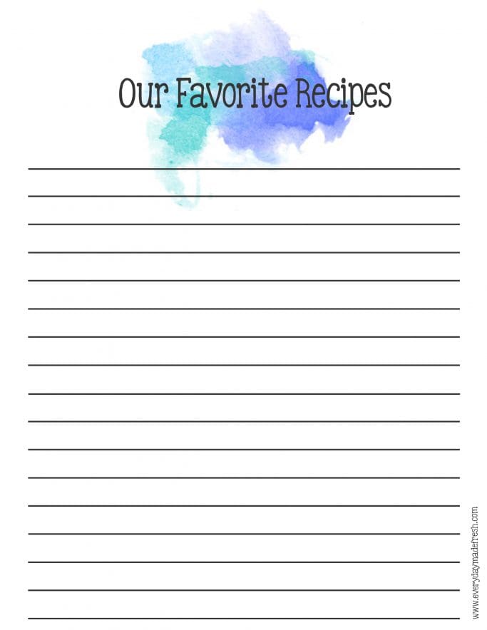 Meal Planning Printables - Everyday Made Fresh