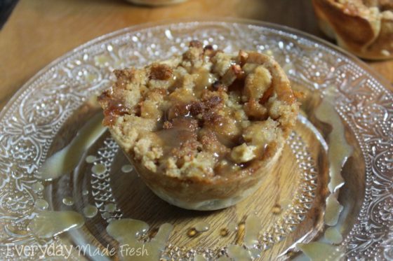 Mini Dutch Apple Pies with Caramel Sauce - Everyday Made Fresh