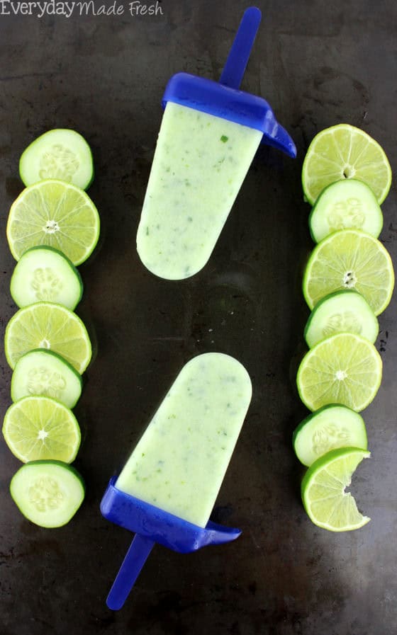Cucumber Lime Popsicles - Everyday Made Fresh