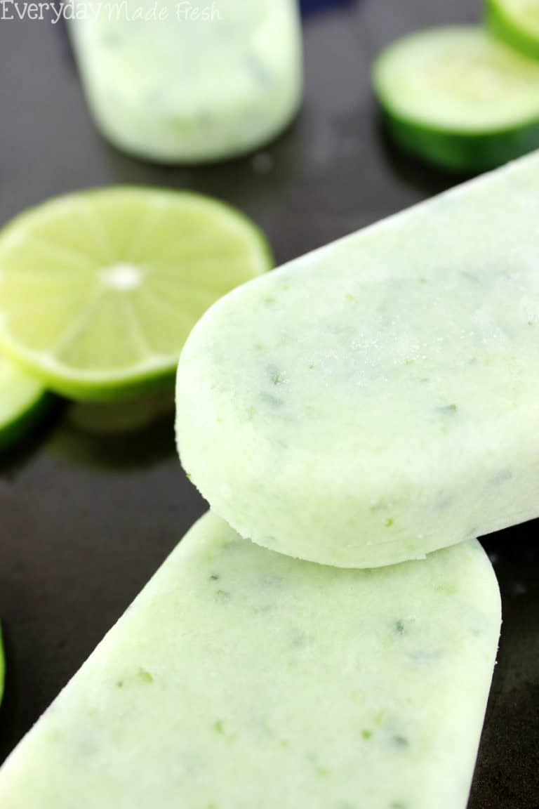 Cucumber Lime Popsicles - Everyday Made Fresh