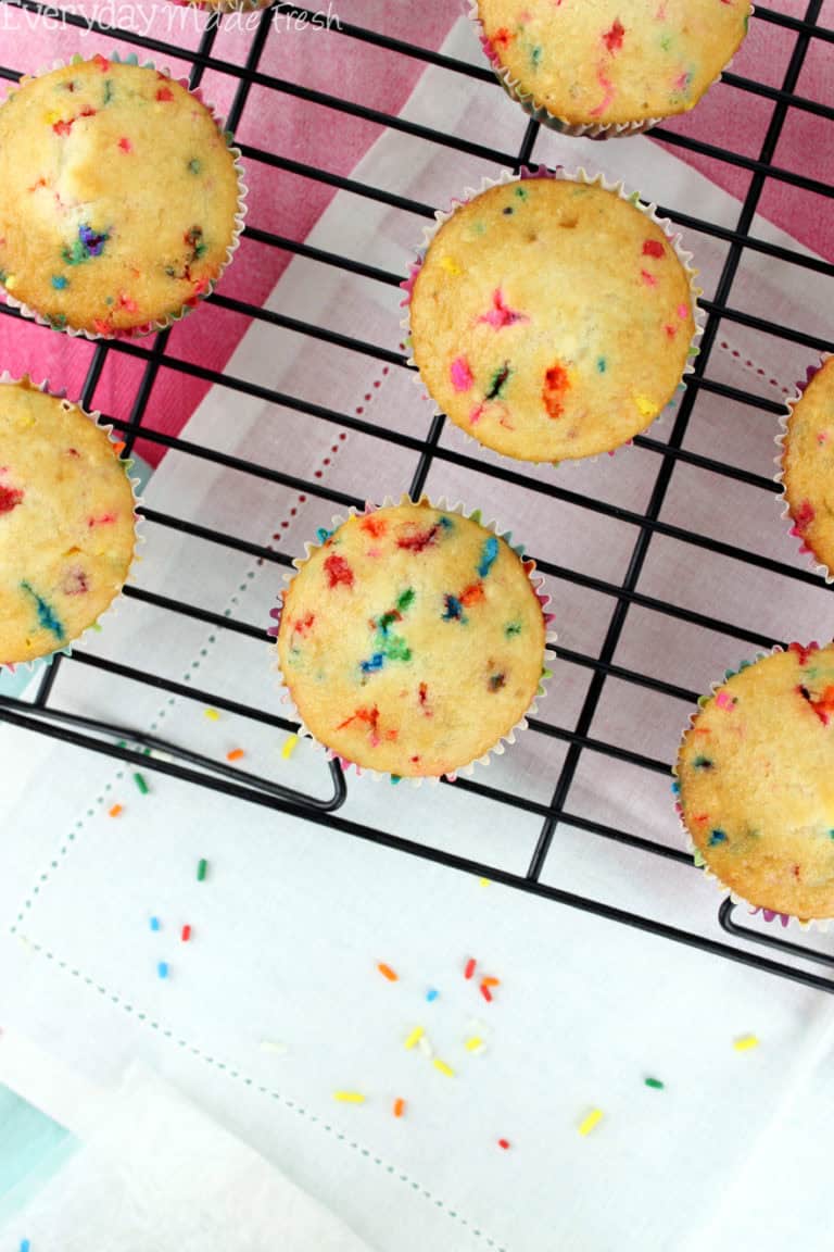 Vanilla Funfetti Muffins - Everyday Made Fresh